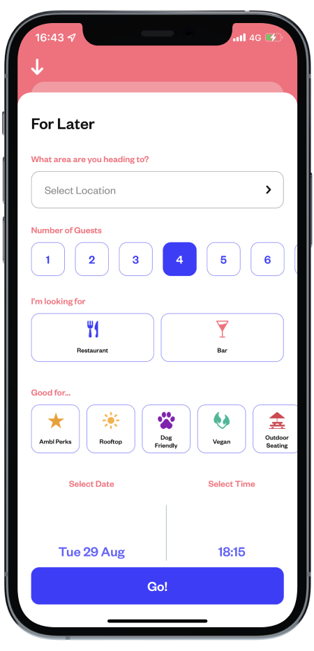 AMBL - Helping people find last-minute reservations.